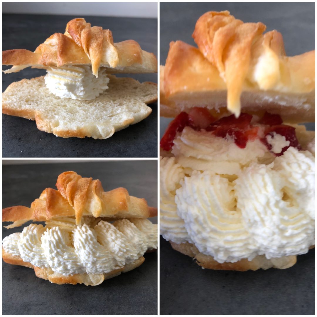 Croissants fourrés : crème et fraise - Mes Délicieuses Créations