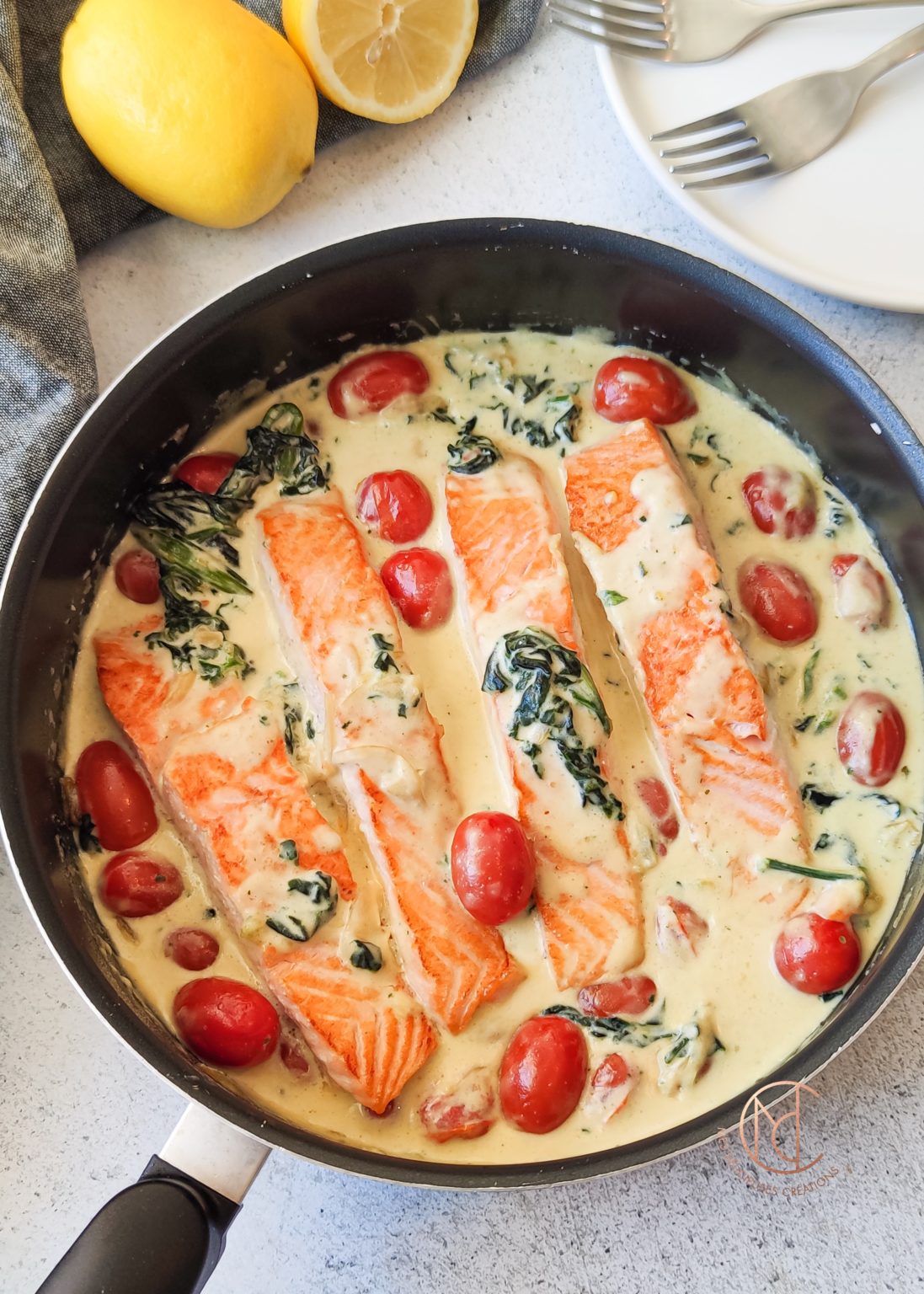 Saumon à la toscane : recette salée - Mes Délicieuses Créations