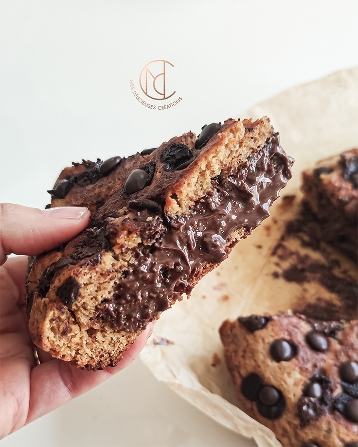 Cookie géant cuisson sans four - Mes Délicieuses Créations