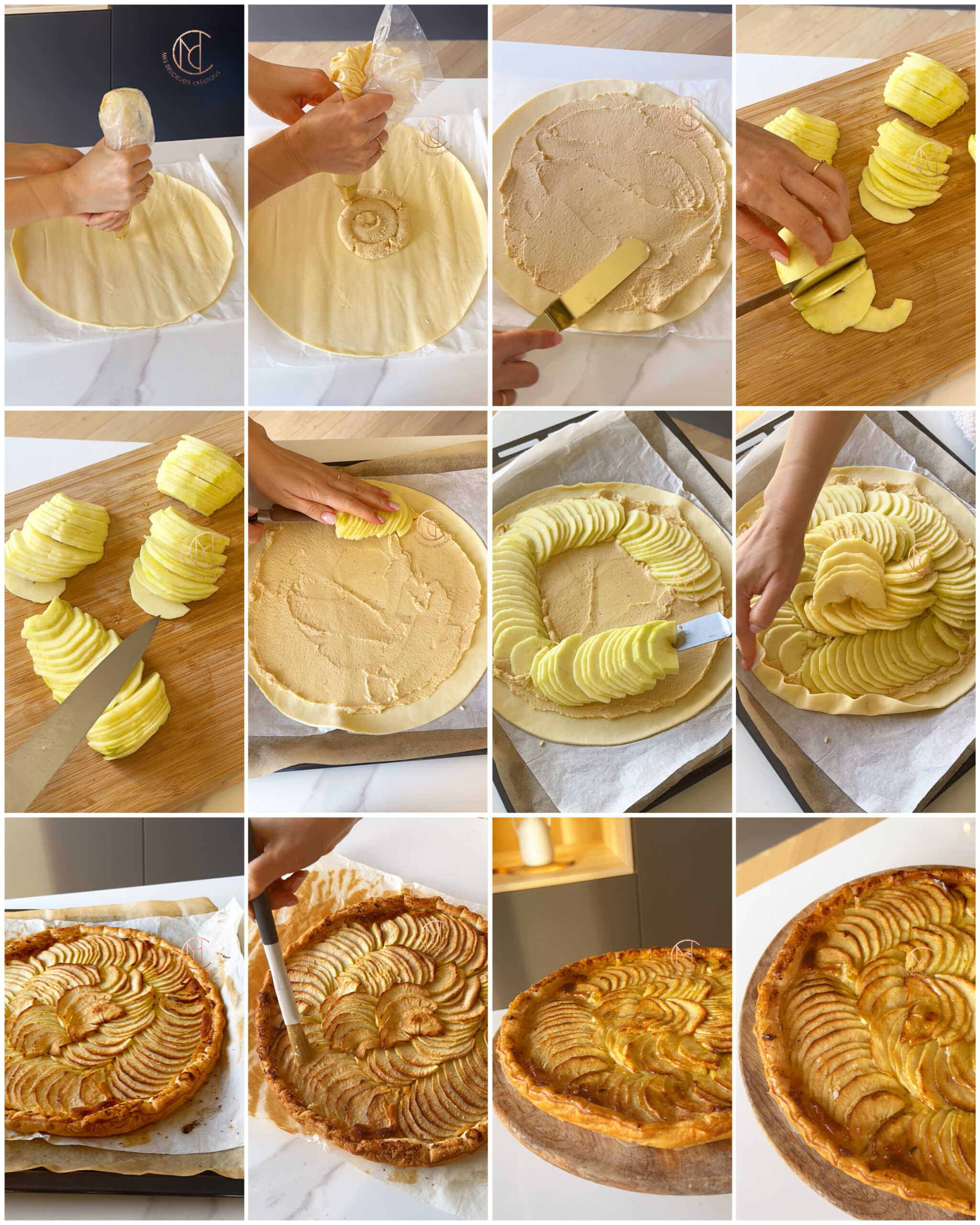 Tarte aux pommes frangipane la recette - Mes Délicieuses Créations