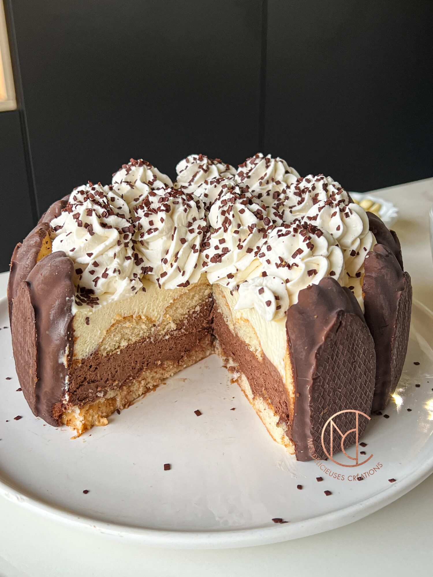 Charlotte aux 2 chocolats - Mes Délicieuses Créations